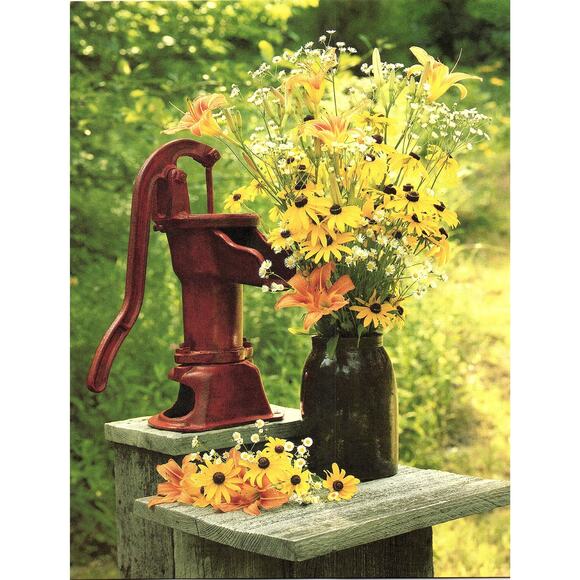 None | Other | Vintage Hand Water Pump 98s Art Print Retro Kitsch Wall ...